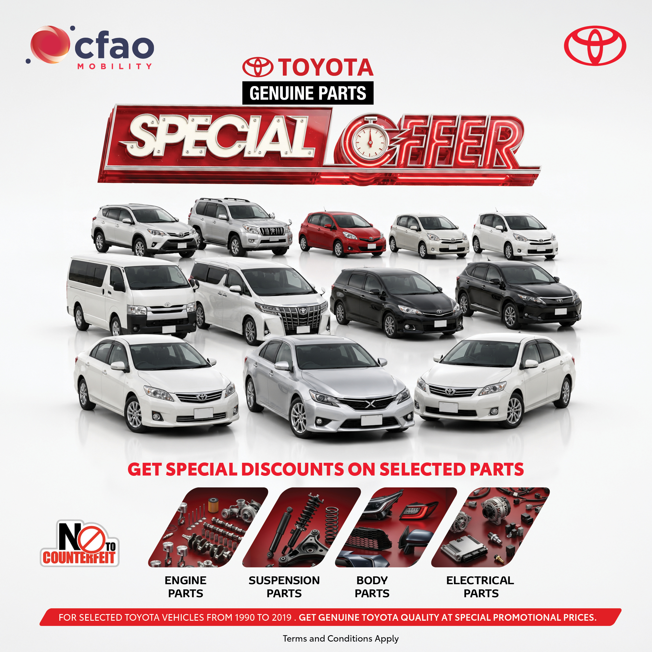 Special Offer on Genuine Toyota Parts for Select Models From 1990 to ...